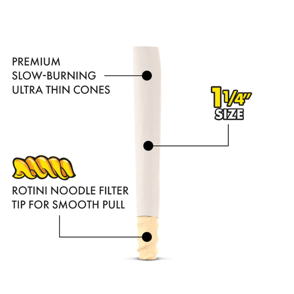1¼" Ultra Thin Nudle Cones - 6ct